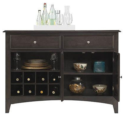 Warm Grey Finish Server, Belen Kox - Transitional - Buffets And ...
