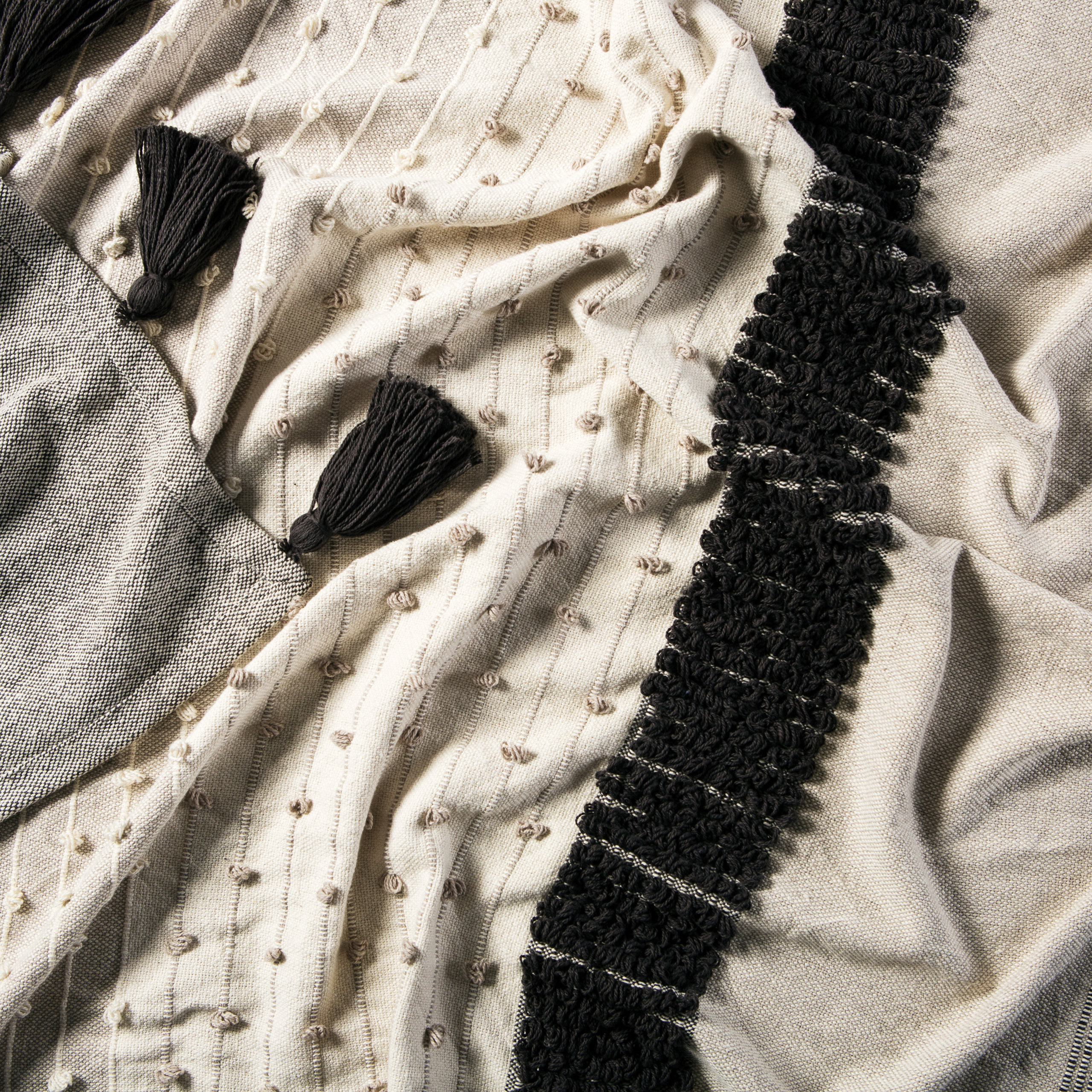 Jaipur Living Sur Striped Gray/Ivory Throw - Contemporary - Throws - by ...