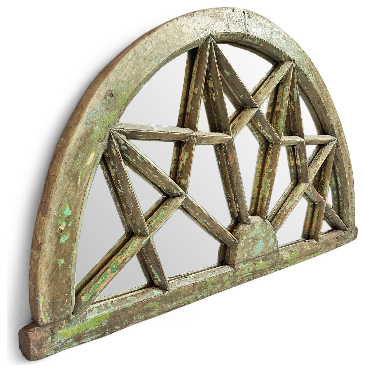 Vintage Arched Green Transom Mirror - Farmhouse - Wall Mirrors - by ...