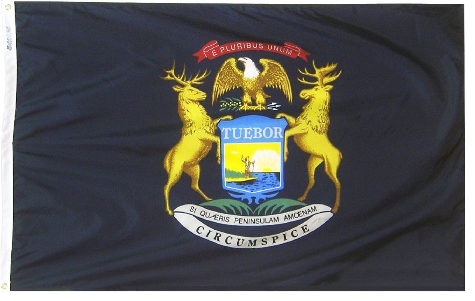Michigan, 6'x10' Nylon Flag - Traditional - Flags And Flagpoles - by ...