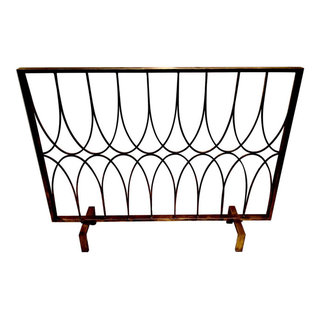 Bronze Tear Drop Firescreen - Farmhouse - Fireplace Screens - by DESSAU ...