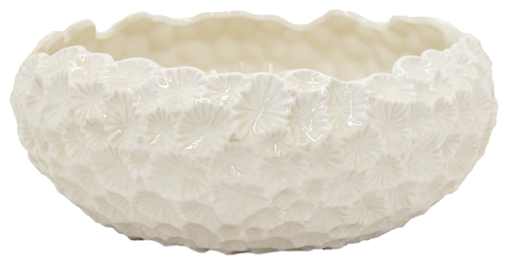 Plutus Brands Ceramic Bowl, White Porcelain - Contemporary - Decorative ...