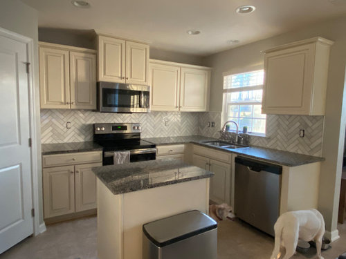 How can I maximize square footage and counter space in this kitchen?