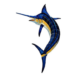 Marlin Ceramic Swimming Pool Mosaic, 60" x 45" - Beach Style - Accent ...