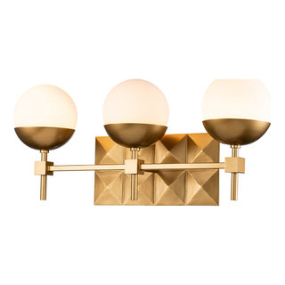 Deco 3 Light Bath Bar - Midcentury - Bathroom Vanity Lighting - by ...
