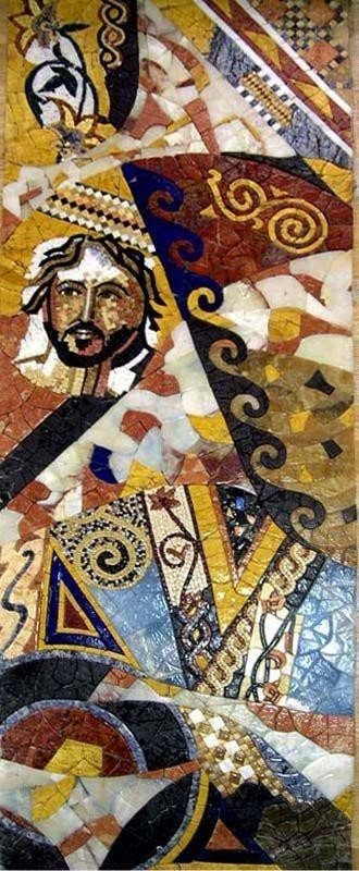 Flash Cards, Modern Mosaic Abstract Art, 31" x 77" - Traditional - Tile ...