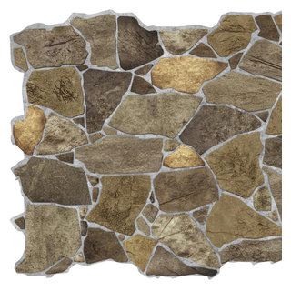 Brown Stone 3D Wall Panels - Rustic - Wall Panels - by Dundee Deco | Houzz