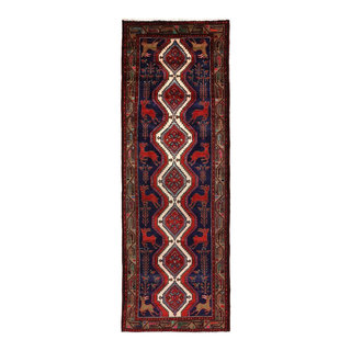 New Authentic Persian Hamadan Wool Rug, 3'3"x9'8", Runner, 3'3"x9'8 ...