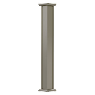 6" x 8' Endura-Aluminum Acadian Style Column, Square Shaft, Textured ...