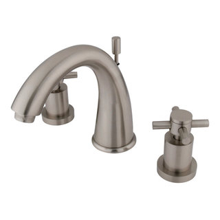 Kingston Brass Widespread Bathroom Faucet With Brass Pop-Up ...