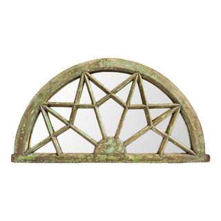 Vintage Arched Green Transom Mirror - Farmhouse - Wall Mirrors - by ...