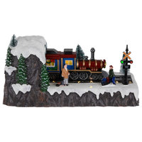 12.25" LED Lighted Musical Christmas Village Train Decoration - Modern ...