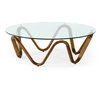 Modrest Lassen Modern Glass and Walnut Coffee Table - Contemporary ...