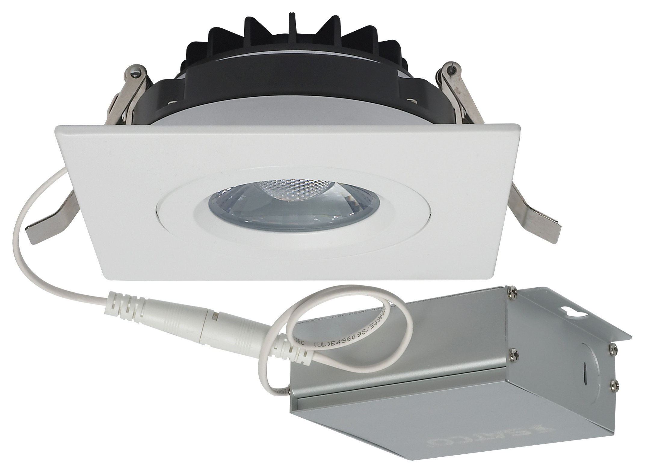 12 Watt LED Downlight - Gimbaled - 4 in. - 120 Volt - Square - Remote ...
