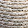 Natural Ivory Braided Pouf - Beach Style - Floor Pillows And Poufs - by LR Home | Houzz