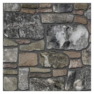 Faux Stone 3D Wall Panels, Set of 10, Covers 54 sq ft - Farmhouse ...