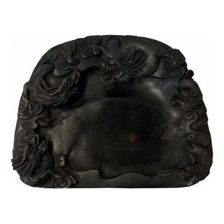 Chinese Oriental Black Color Dimensional Dragon Ink Well Pad Display ...