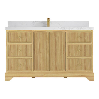 Willow Collection Dora Teak, 60" Single - Transitional - Bathroom ...
