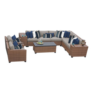 Laguna 11 Piece Outdoor Wicker Patio Furniture Set 11d - Tropical ...