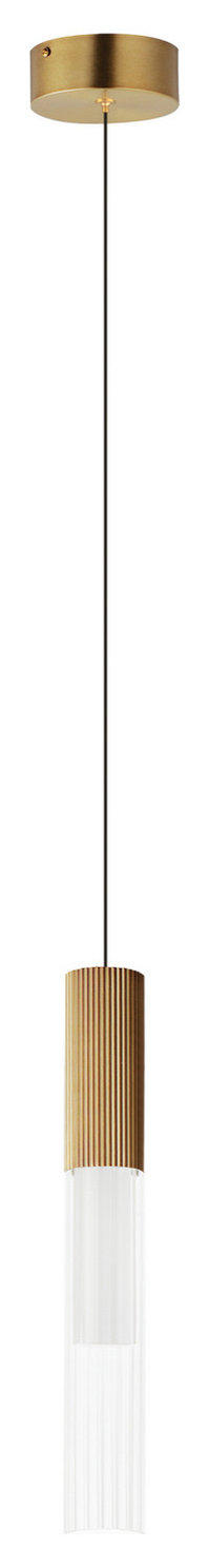Gold LED Pendant from the Reeds Collection, 2.250 - Transitional ...