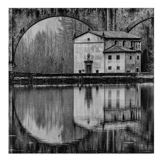 Massimo Della Latta 'Old House And Bridge' Canvas Art, 35"x35 ...