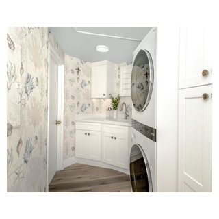 Luxury Coastal Waterfront Condo Laundry Room - Transitional - Laundry ...