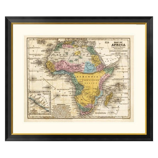 "Map of Africa, 1839" Framed Digital Print by Samuel Augustus Mitchell ...