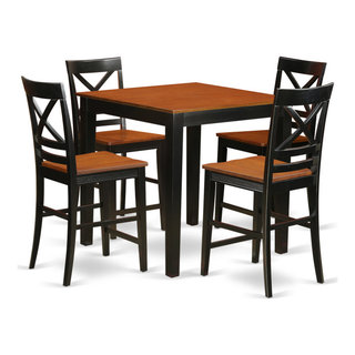 3 Pc Pub Table Set - Kitchen Dinette Table And 2 Counter Height Dining ...