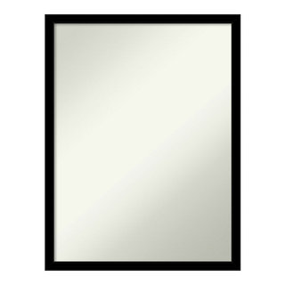 Jet Black Non-Beveled Wall Mirror - Transitional - Wall Mirrors - by ...