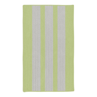 Everglades Vertical Stripe Rug, Horizon Green 2'x4' - Beach Style ...