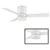 Axis 3-Blade Smart Flush Mount Ceiling Fan 44" Matte White, 3500K LED ...