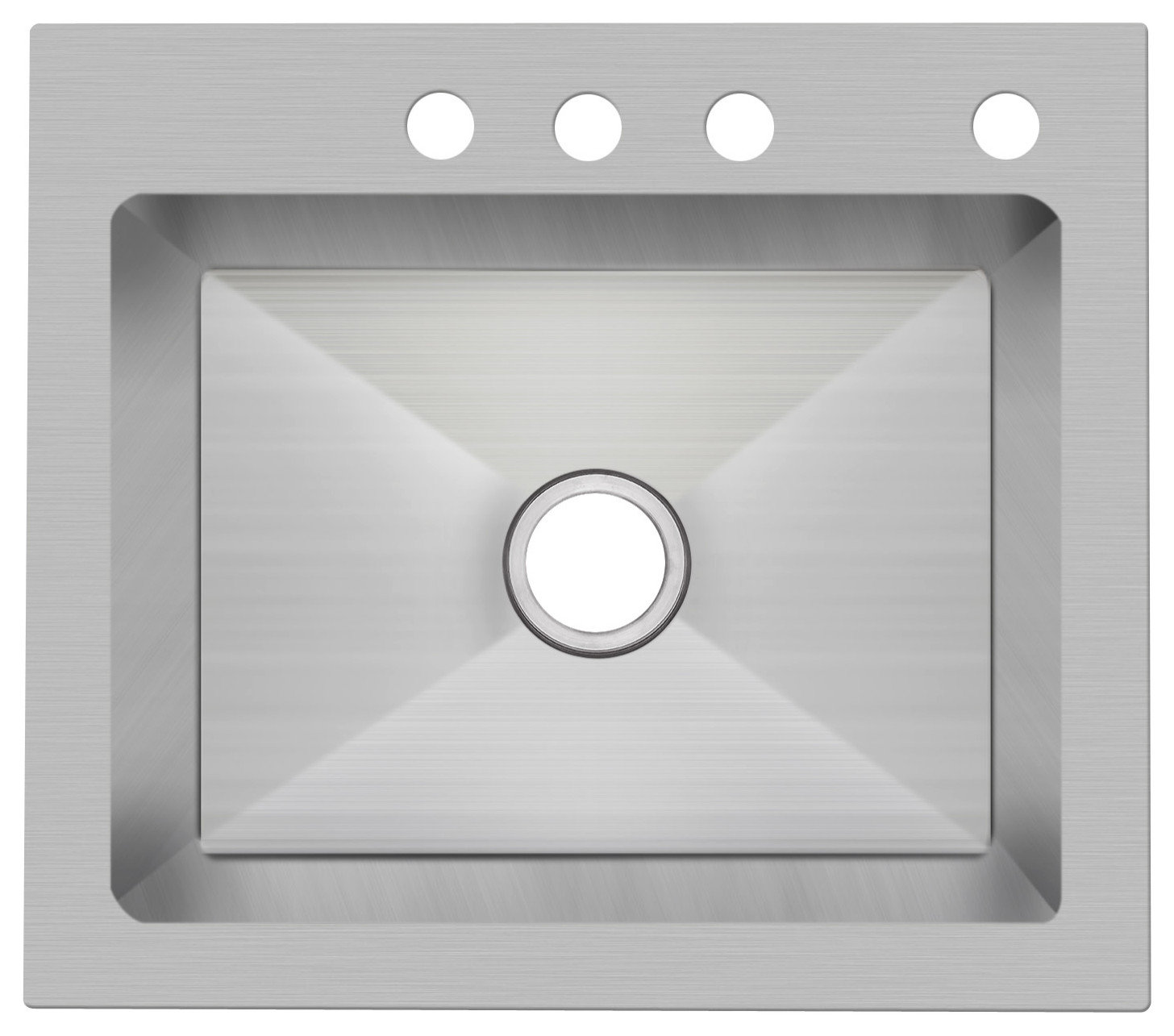 Miseno MNO182421SRTM4 25" X 22" Drop In - Contemporary - Kitchen Sinks ...