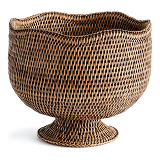 Burma Rattan Footed Cachepot - Tropical - Indoor Pots And Planters - by ...