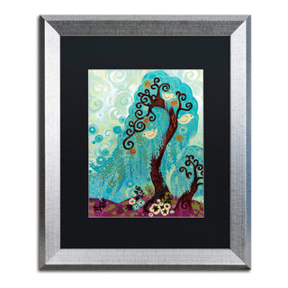 Natasha Wescoat 'Spritely Blue Willows' Art, 16"x 20" - Contemporary ...