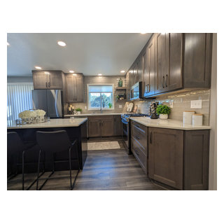 Stunning Kitchen Transformation Done in Ebony, White and Shale Colors ...