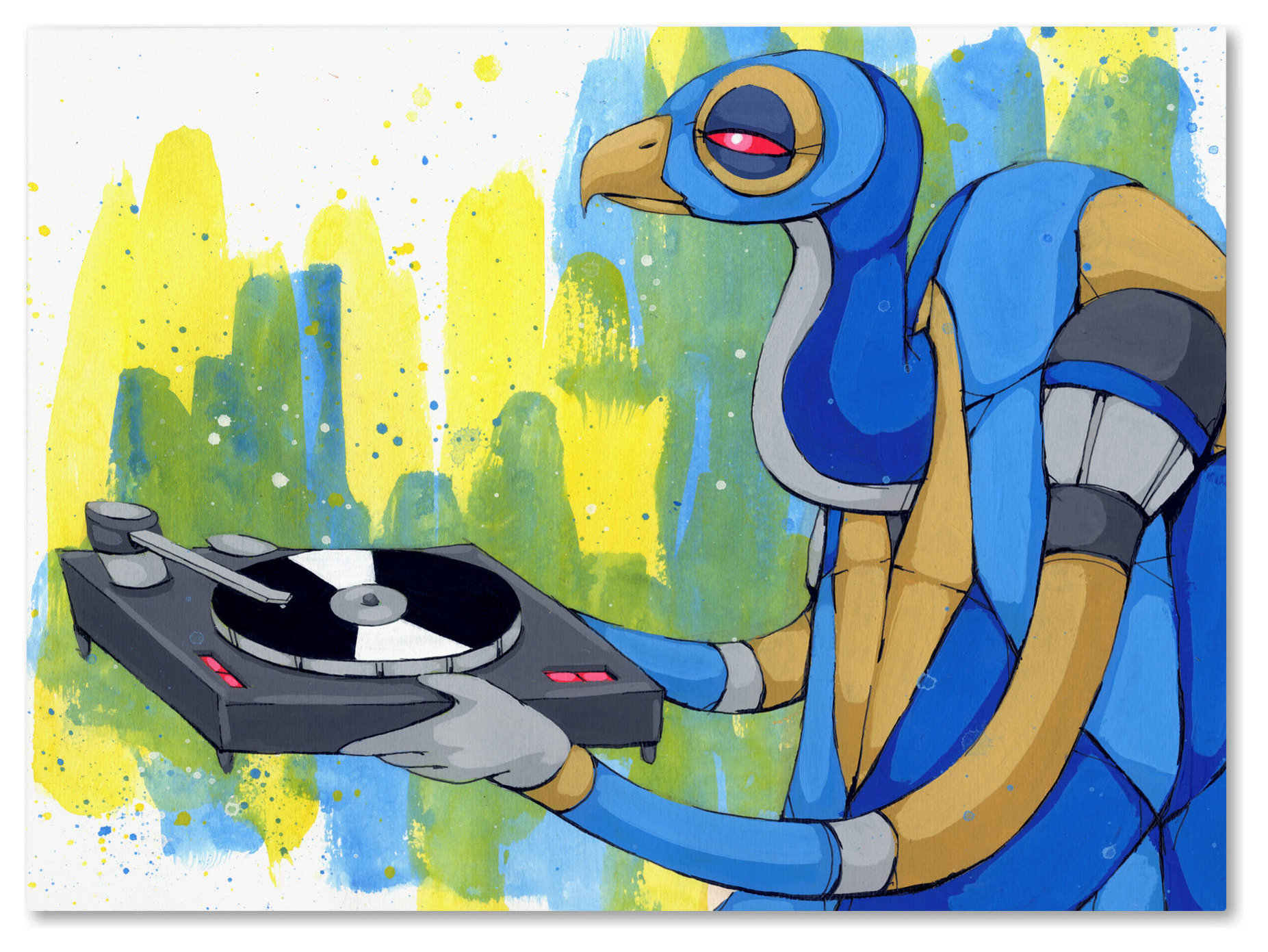 Ric Stultz 'Vinyl Vulture' Canvas Art, 18"x 24" - Contemporary - Prints ...