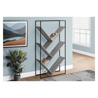 Bookcase - 60H, Grey, Black Metal - Mediterranean - Area Rugs - by ...