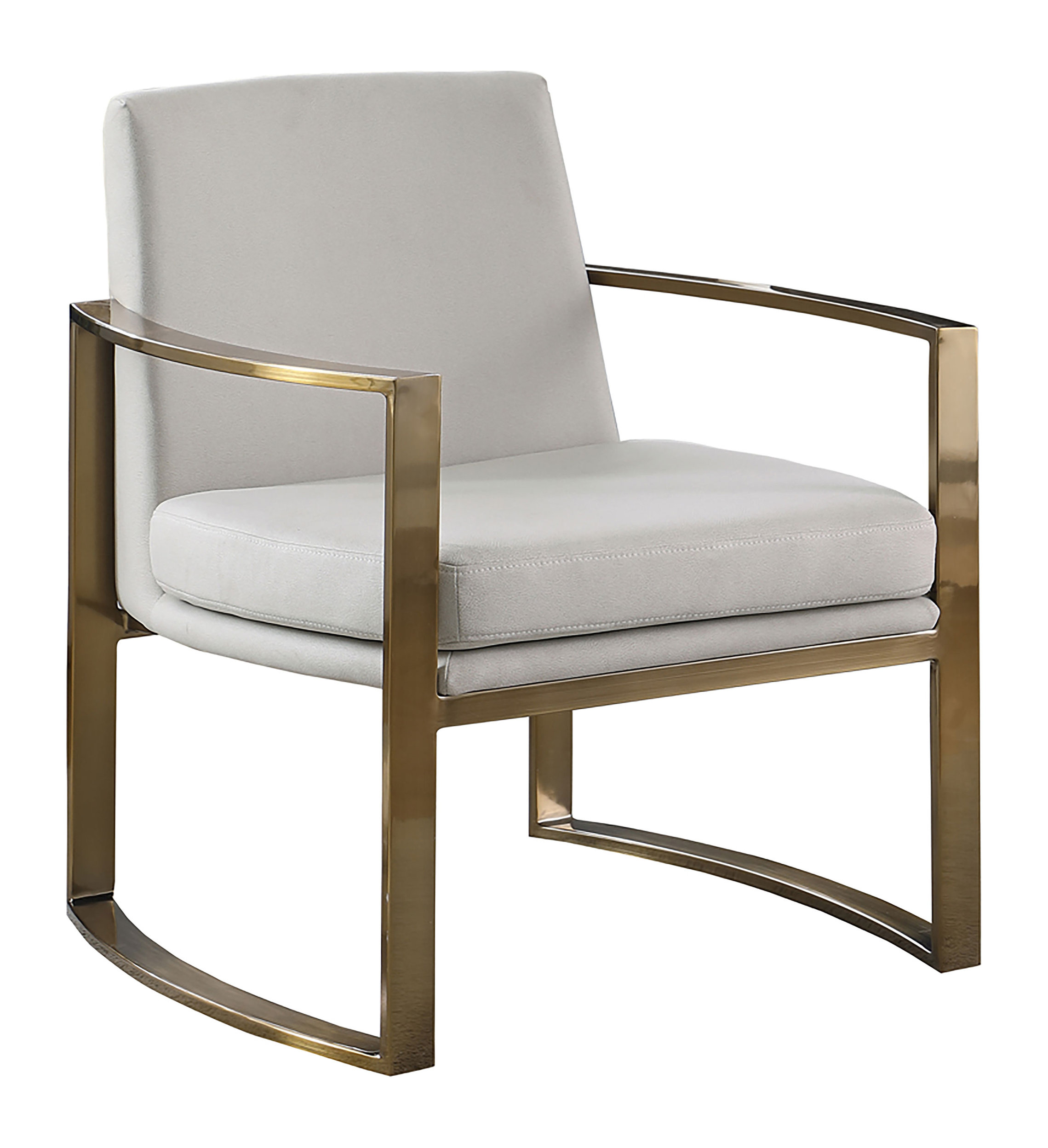 Cory Upholstered Arched Arm Accent Chair Cream - Armchairs And Accent ...