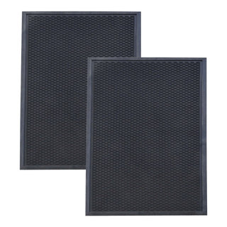 3X5 Foot Commercial Slotted Scraper Rubber Mat, 2 Pack - Contemporary ...