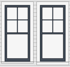 Triangular window feature, but arched doorways?