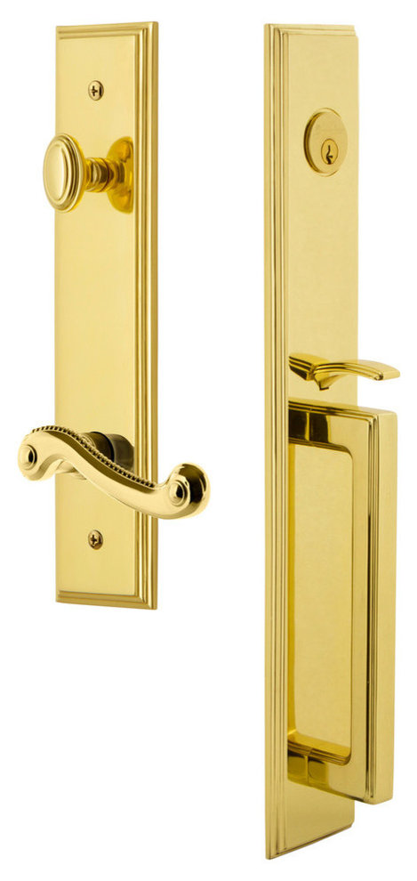 Carre' 1-Piece Handleset, D Grip and Newport Lever, Right-Handed ...