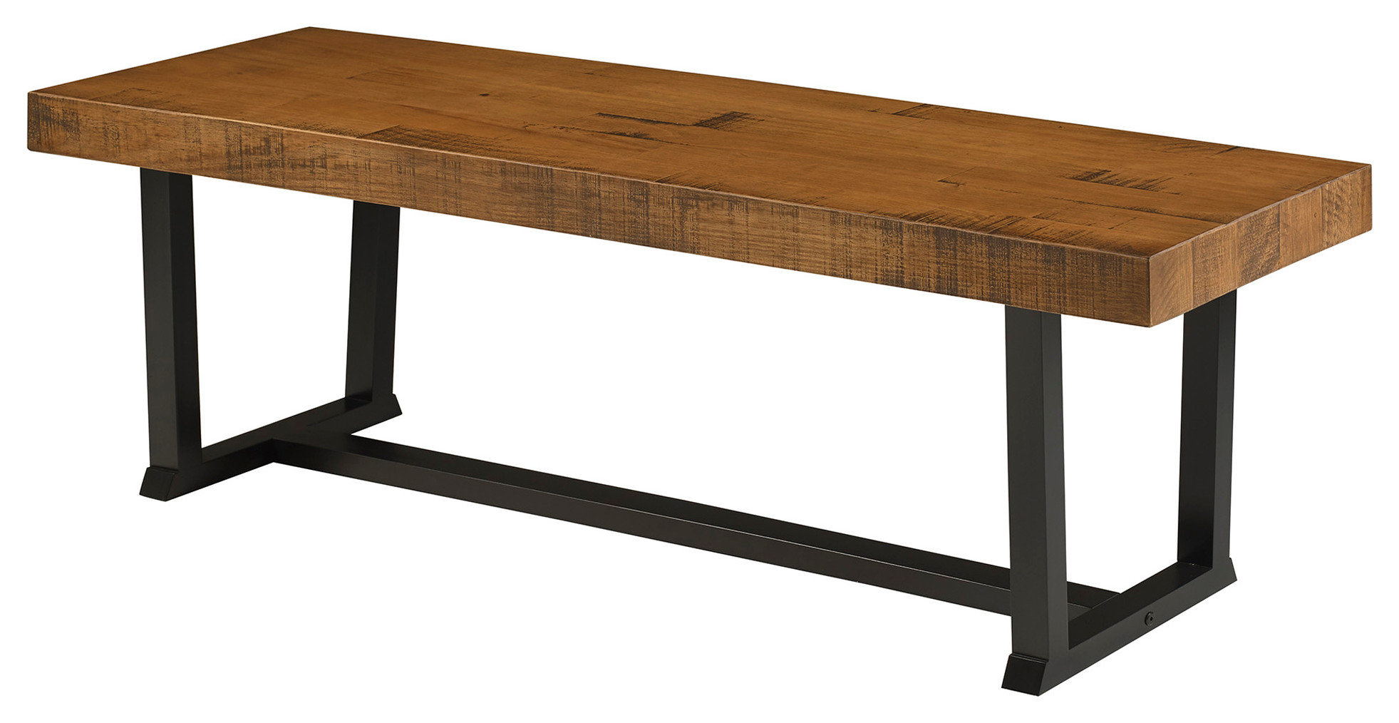 Durango 60" Solid Wood Dining Bench, Reclaimed Barnwood - Rustic ...