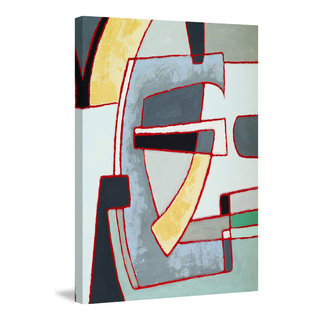 "Fragmented Sentiment" Painting Print on Canvas, 40"x60" - Contemporary ...