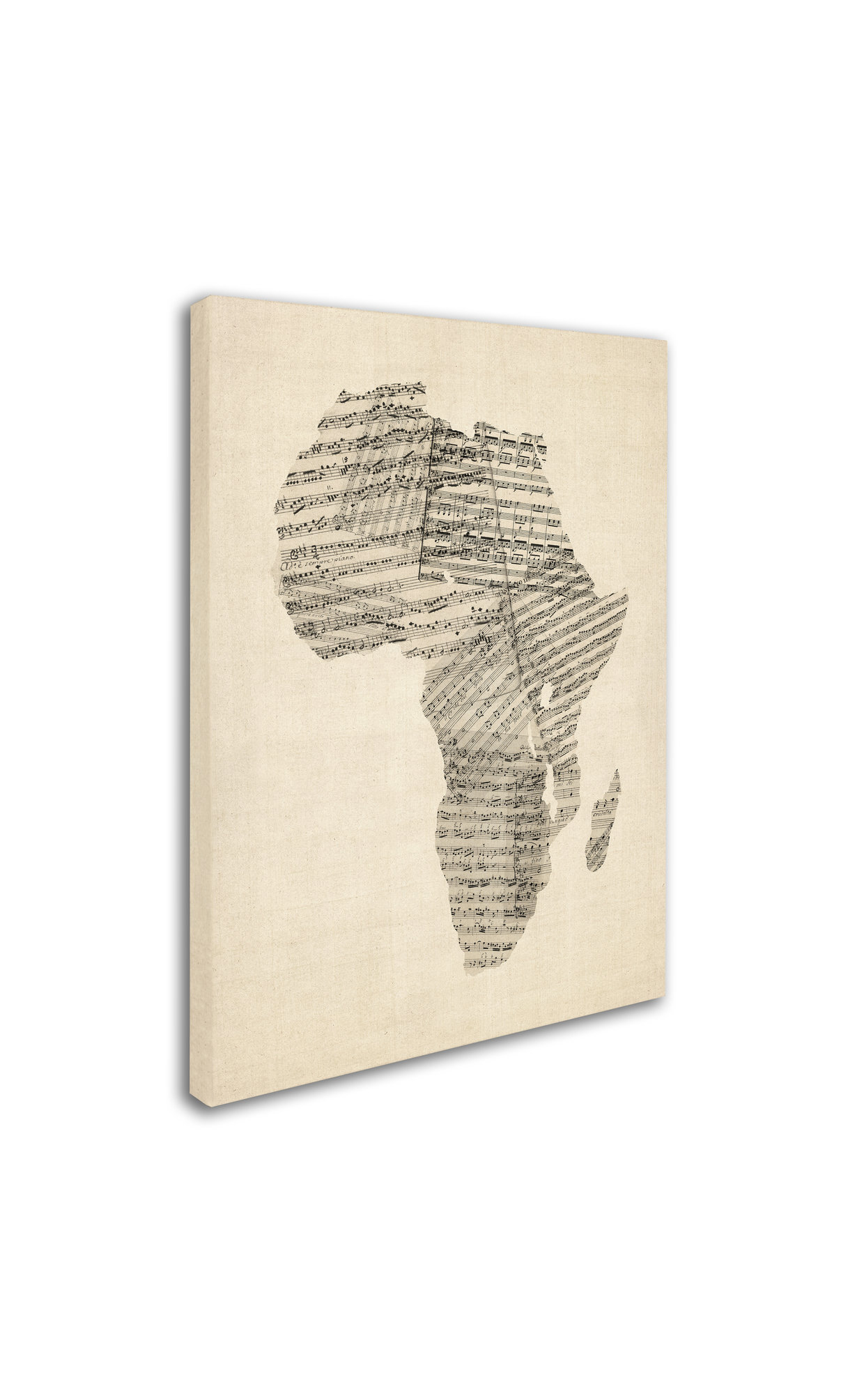 "Old Sheet Music Map of Africa" Canvas Art by Michael Tompsett, 24"x32 ...
