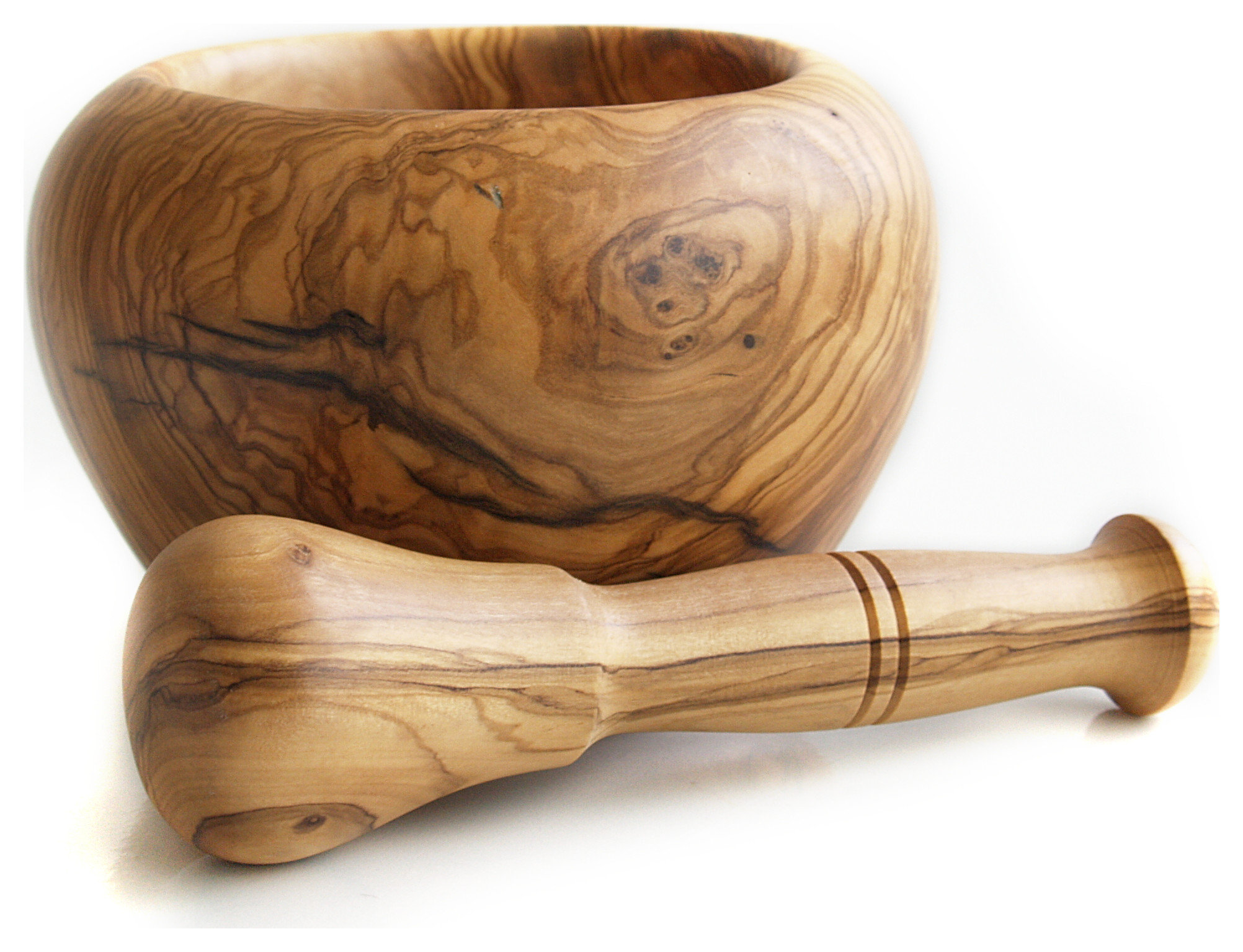 Berard Olive Wood Mortar and Pestle, 4.7 Inch - Transitional - Mortar ...