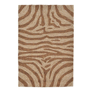 Trans Ocean Ravella zebra 2033/19 Animal Print Outdoor Rug, Brown, 2'0 ...