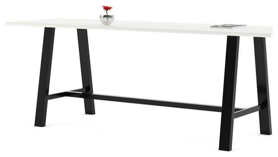 KFI Midtown 3' x 10' Wood Top Bar Height Conference Table in Designer ...