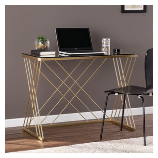 Modern Glass Top Desk - Desks And Hutches - by HomeRoots | Houzz