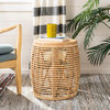 Safavieh Maui Rattan Drum Stool Table, #N/A - Tropical - Side Tables ...