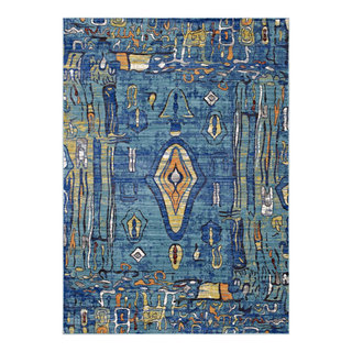 Multicolored Yaretzi Distressed Southwestern Aztec 5x8 Area Rug ...